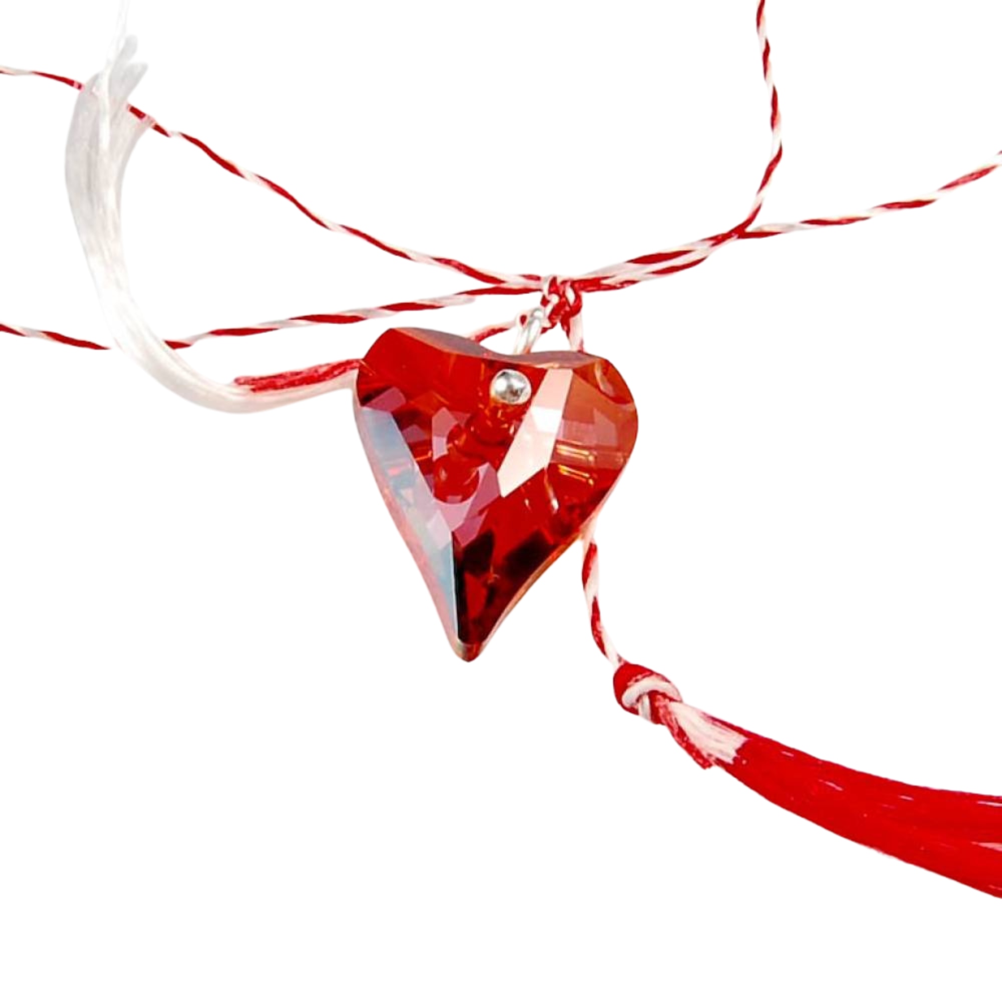 Martisor inima vulcanica Cristal Swarovski - eMAG.ro
