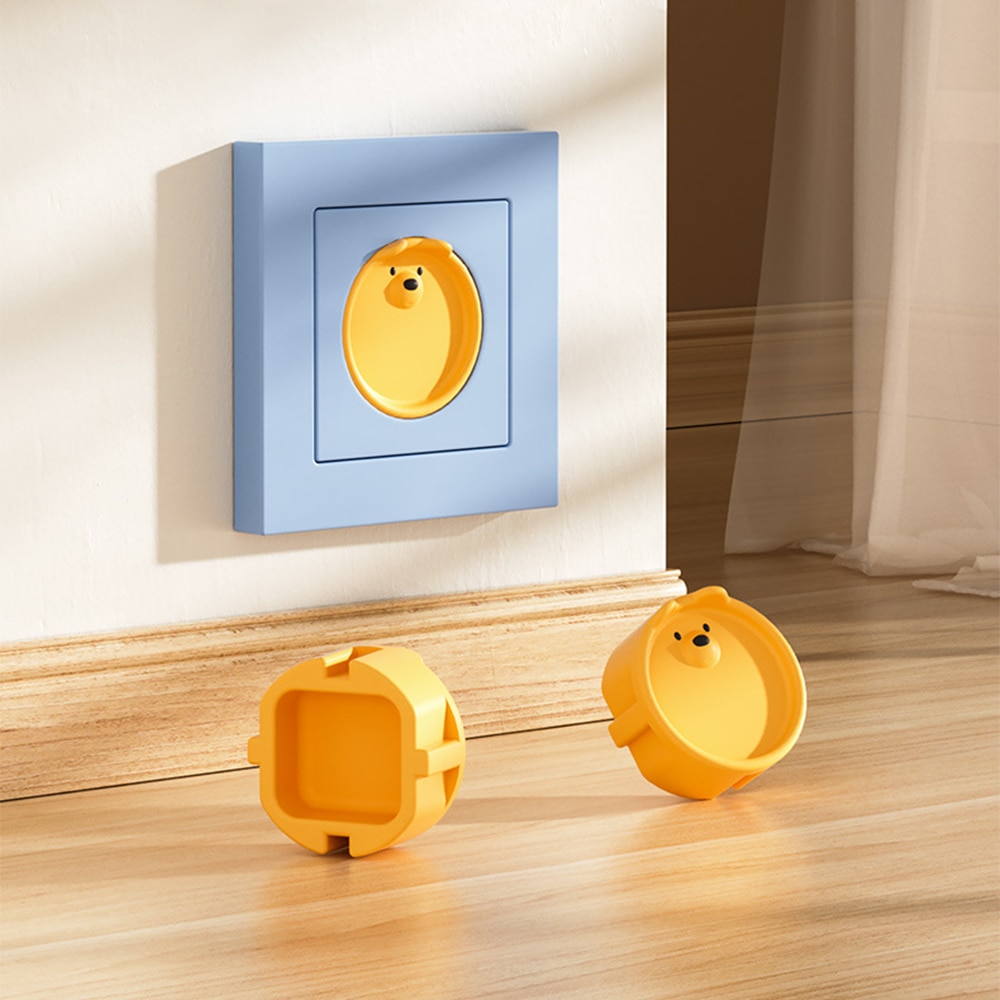 Set 4 capace prize pentru protectie bebelusi, Silicon, Galben - eMAG.ro