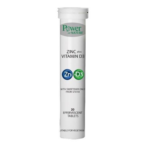 Comprimate efervescente Vitamina D3+Zinc, Power Health, 20 Tablete ...
