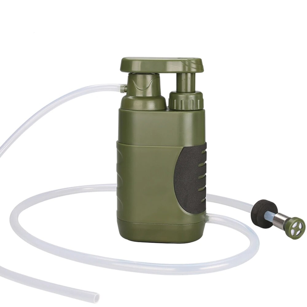 Filtru de apa, camping, portabil, supravietuire, cu pachet, verde - eMAG.ro