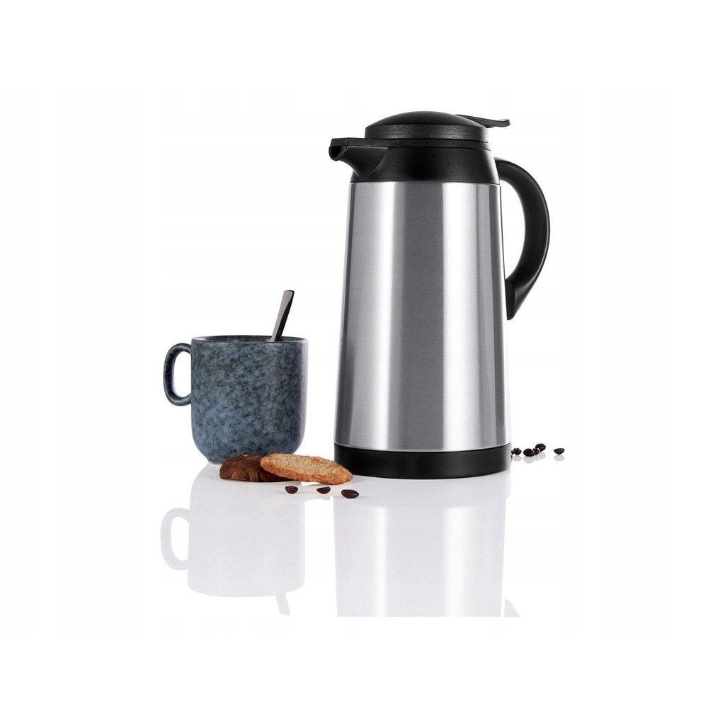 Termos inox cu capac ERNESTO cu insertie de sticla, 1 litru - eMAG.ro