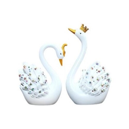 Set 2 lebede decorative, Pentru masina, Alb - eMAG.ro