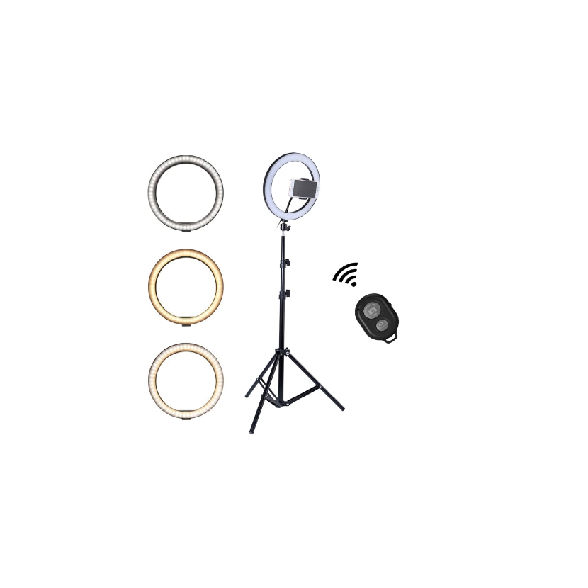 Lampa circulara Ring Light, diametru 15cm/6inch LED, conectare USB, 3 moduri de lumina, 10 ...