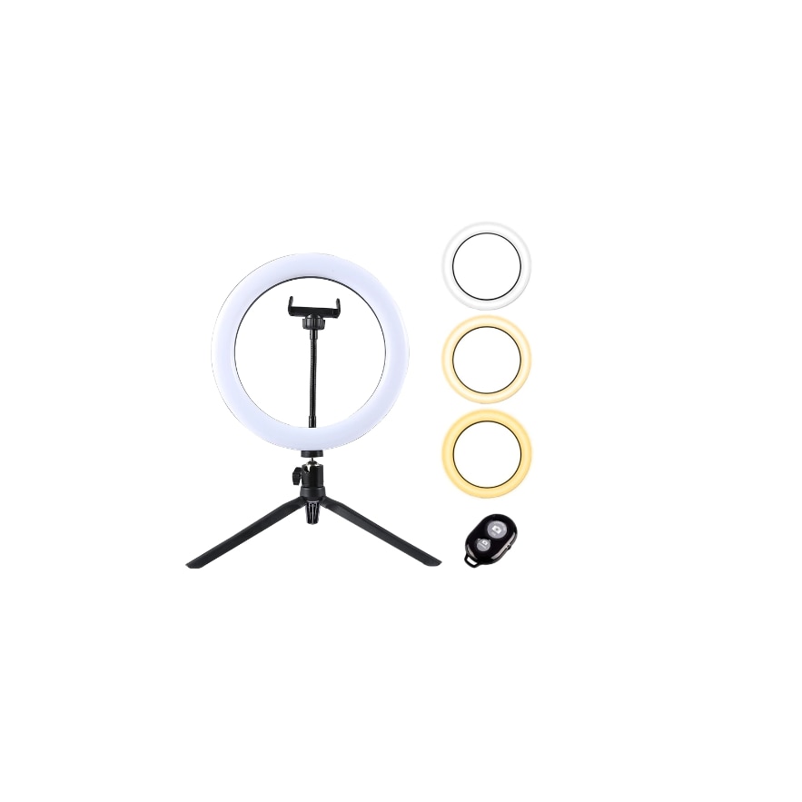 Lampa circulara Ring Light, diametru 33cm/13inch LED, conectare USB, 3 moduri de lumina, 10 ...