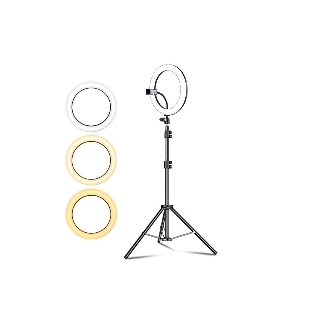 Lampa Ring Light, diametru 33cm/13inch LED, conectare USB, 3 moduri de lumina, 10 trepte reglaj ...