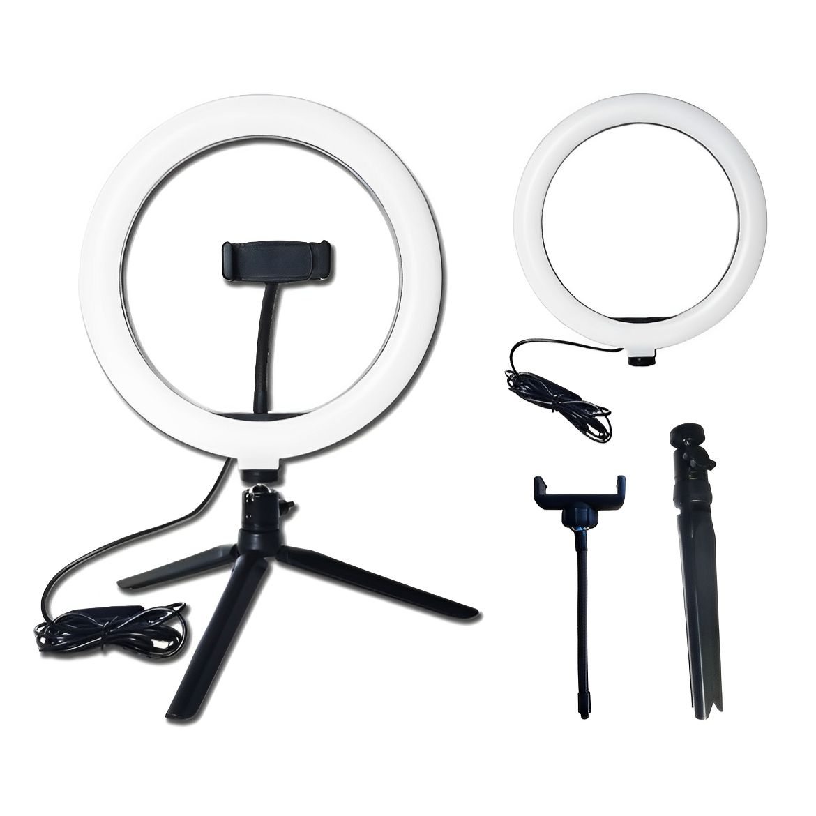 Lampa circulara Ring Light, diametru 20cm/8inch LED, conectare USB, 3 moduri de lumina, 10 ...