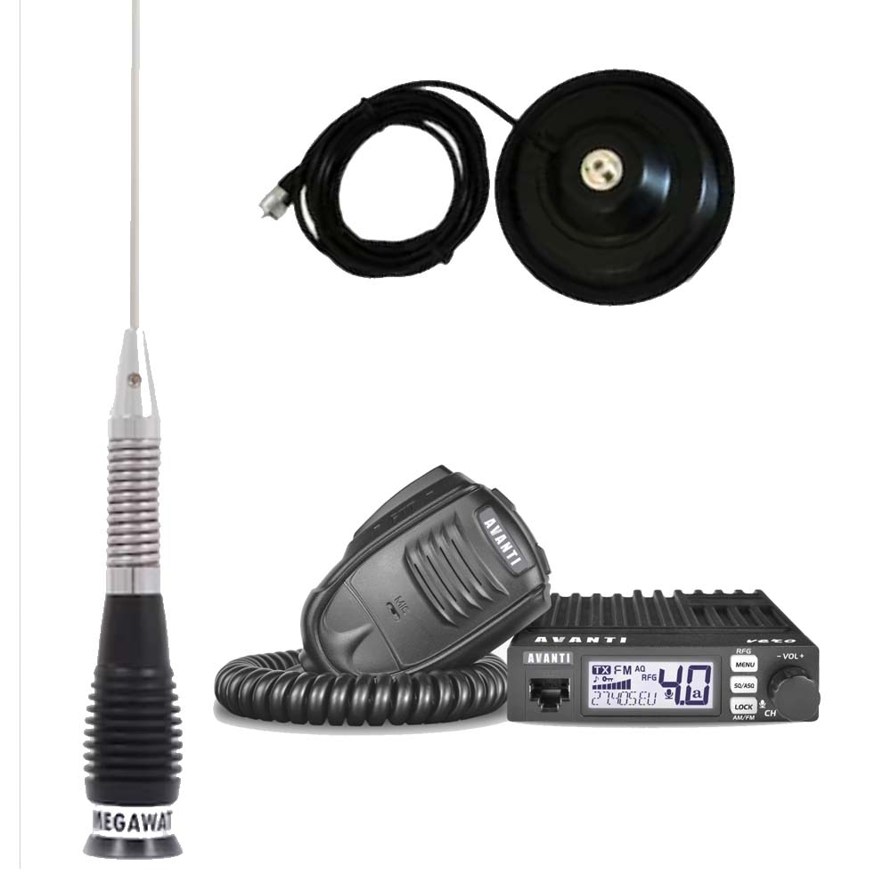 Kit Statie Radio Avanti VERO PRO MSR ASQ+ Antena CB Megawat ML 100 mag ...