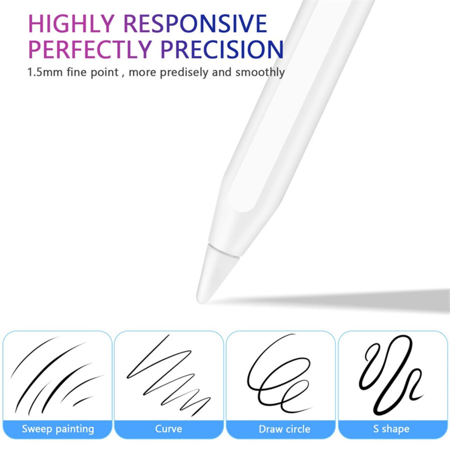 Stylus iPad Pen, Pix compatibil cu tableta Apple 2018-2023, Profesional ...