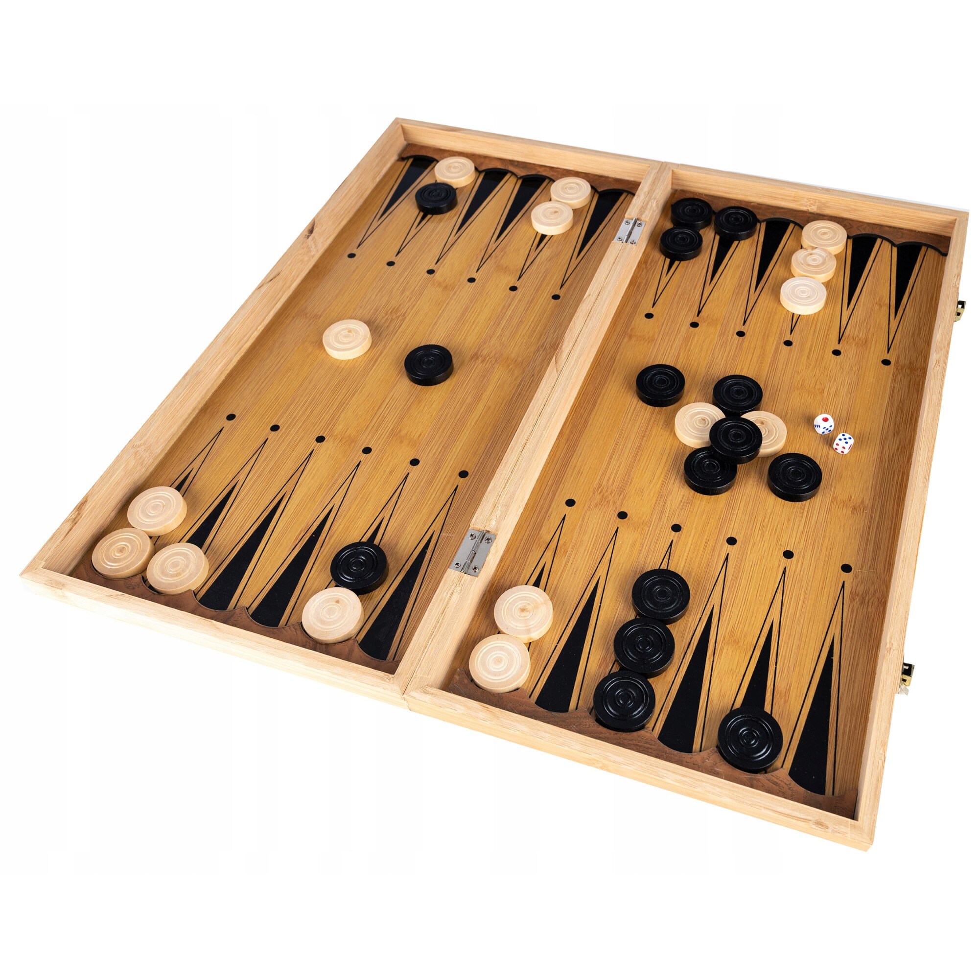 Joc sah si table din lemn, 48x48 cm, toate piesele incluse, maro - eMAG.ro