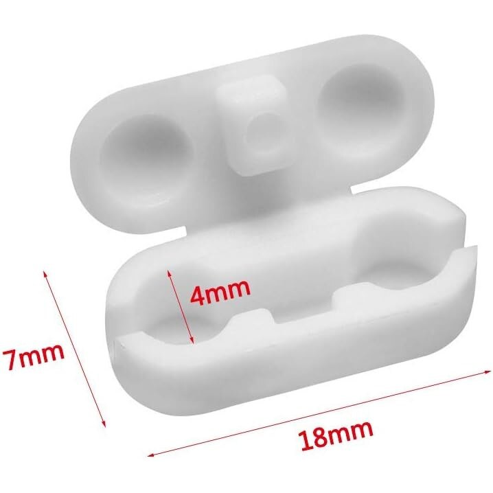 Set 20 conectori lant draperii, Plastic, Alb - eMAG.ro