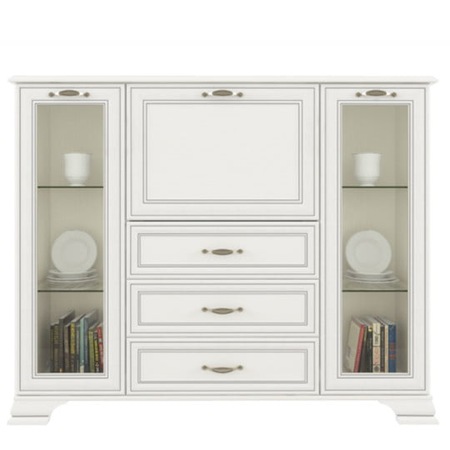 Comoda Tiffany, Mebelbos, 154 cm x 125 cm x 37 cm, Woodline Cream ...