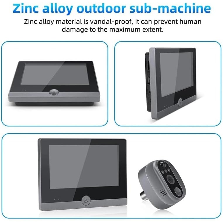 Vizor digital Wireless Tuya Smart pentru usi, vedere nocturna infrarosu ...