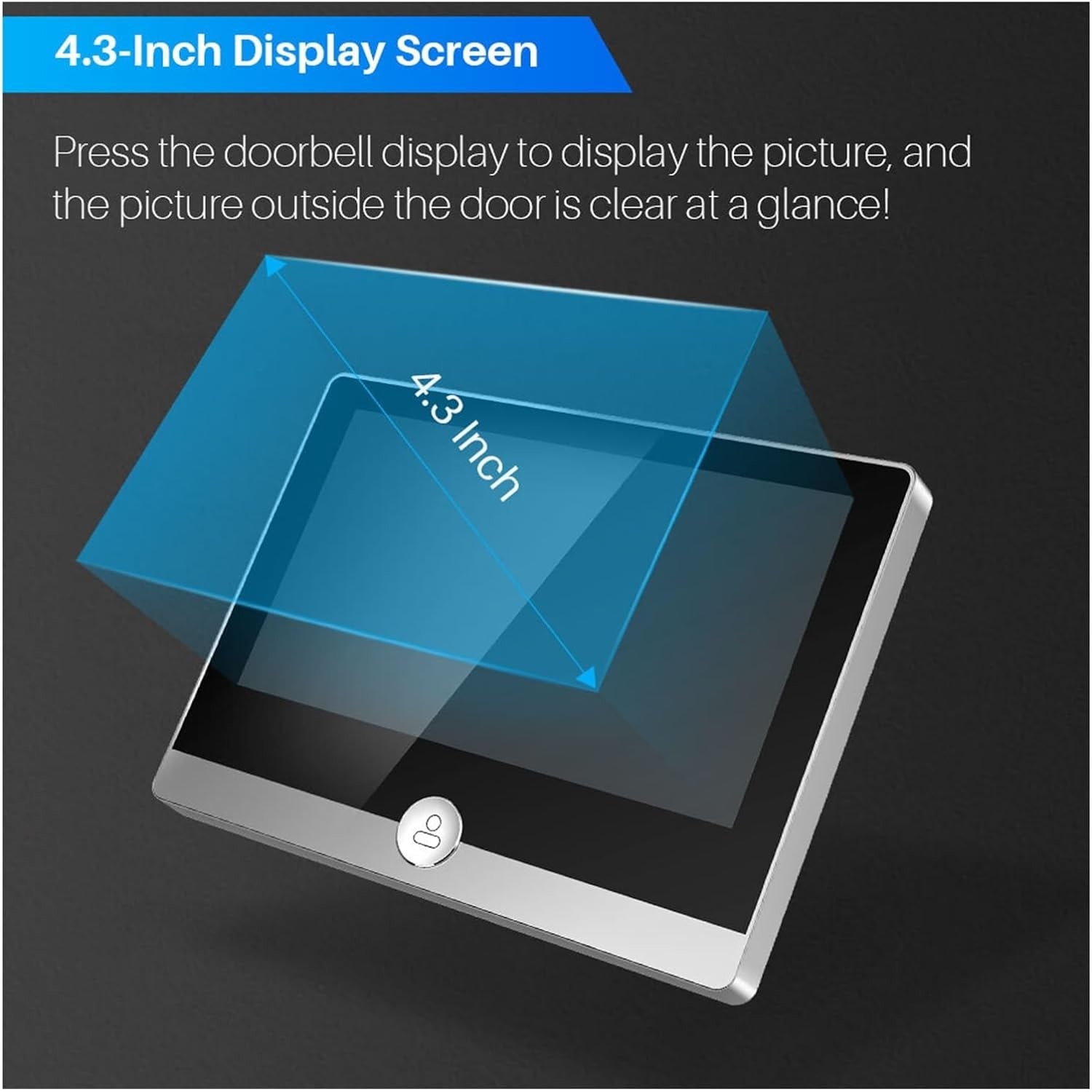 Vizor digital Wireless Tuya Smart pentru usi, vedere nocturna infrarosu ...