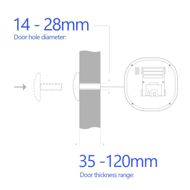 Vizor digital Wireless Tuya Smart pentru usi, vedere nocturna infrarosu ...
