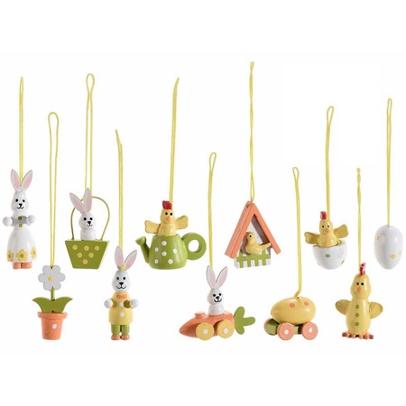 Set 11 decoratiuni Paste lemn 1.5x5.5 cm - eMAG.ro