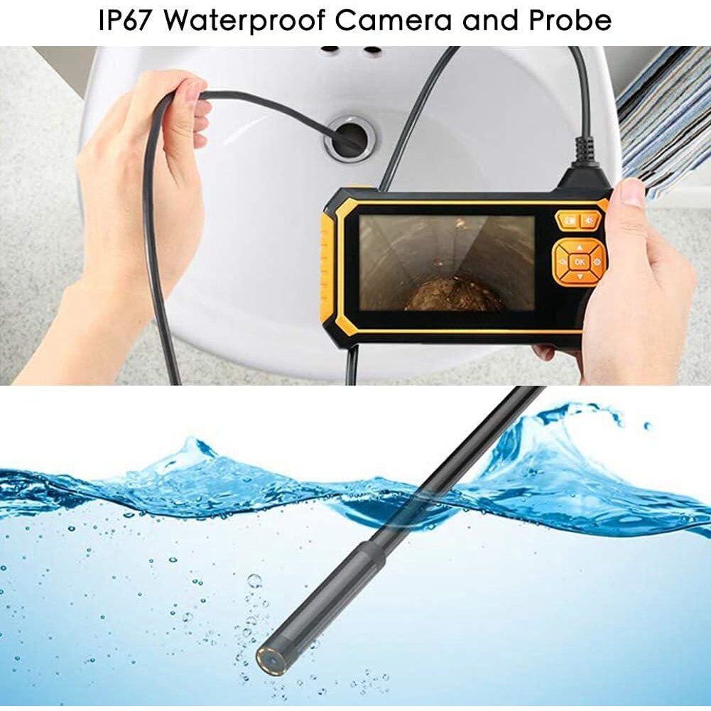 Camera inspectie endoscop, MOSMAOO®, IP67, LCD display 4.3 inch, 8mm ...