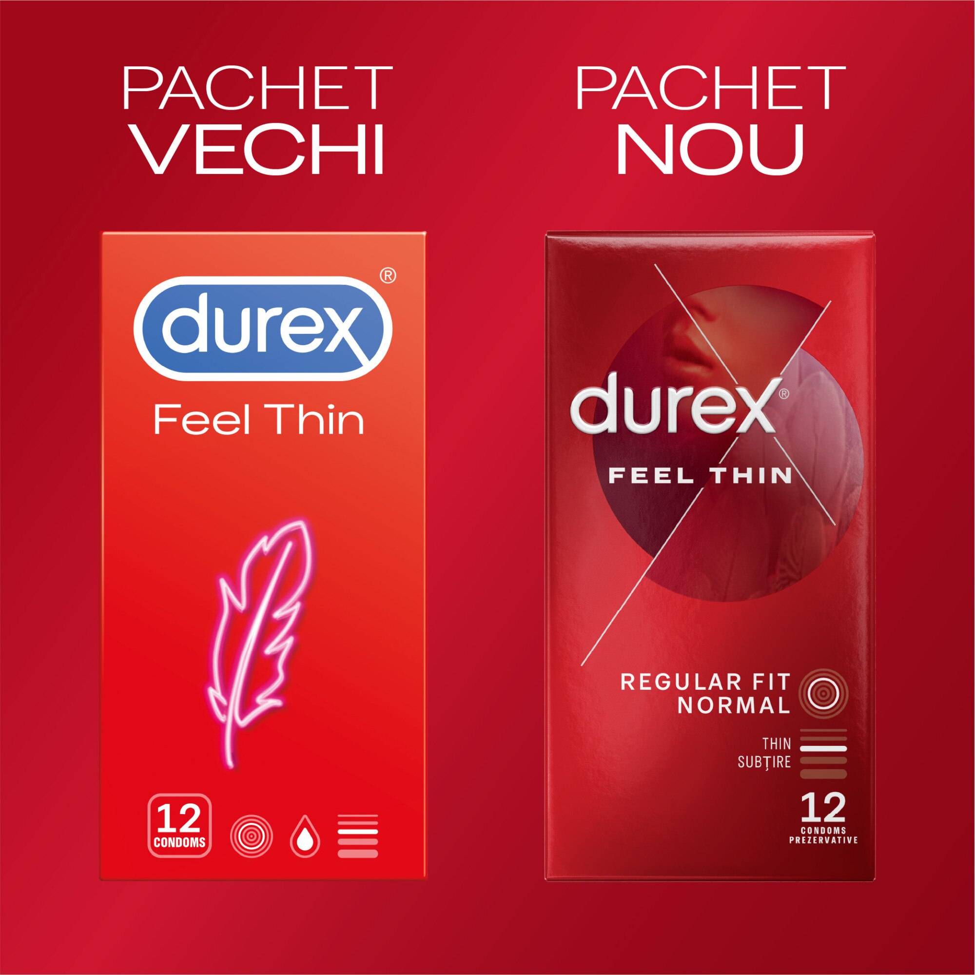 Prezervative Durex Feel Thin, 12 buc - eMAG.ro