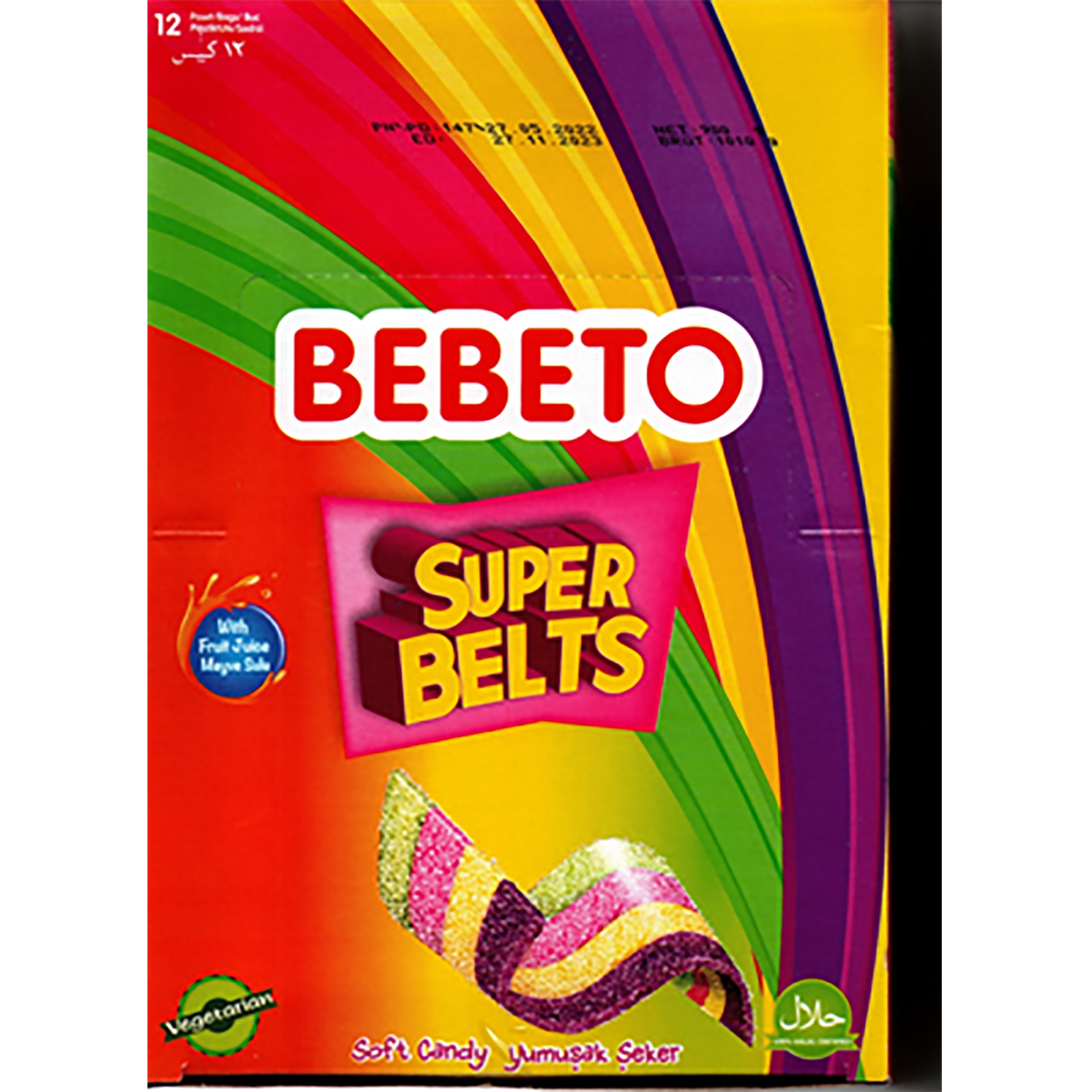Super Belts Jeleuri, 12 buc x 75 g. Bebeto - eMAG.ro