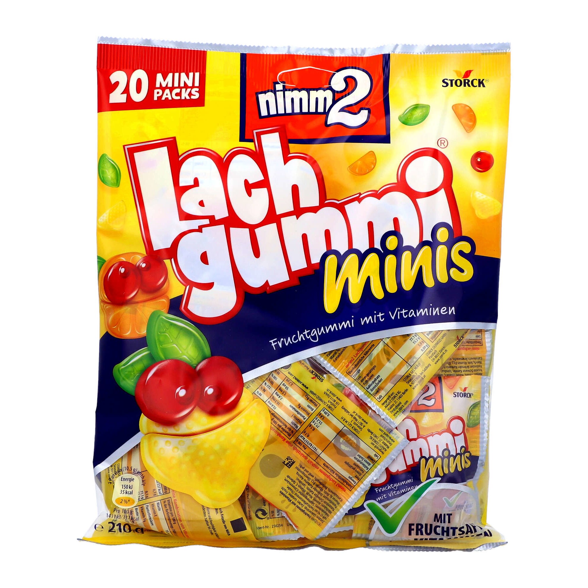 Jeleuri Nimm2 Lach Gummi Minis, aroma de fructe, 20 buc, 210g - eMAG.ro