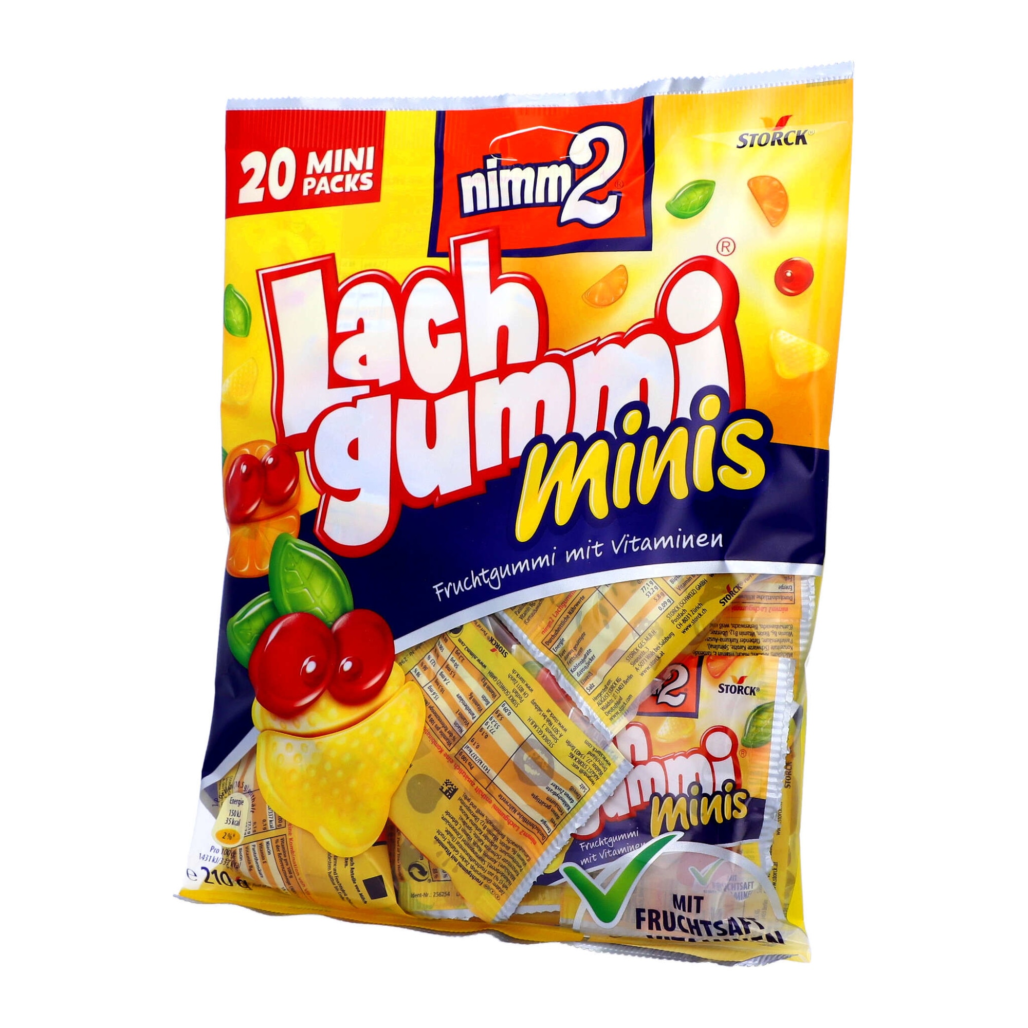 Jeleuri Nimm2 Lach Gummi Minis, aroma de fructe, 20 buc, 210g - eMAG.ro