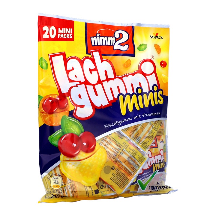 Jeleuri Nimm2 Lach Gummi Minis, aroma de fructe, 20 buc, 210g - eMAG.ro
