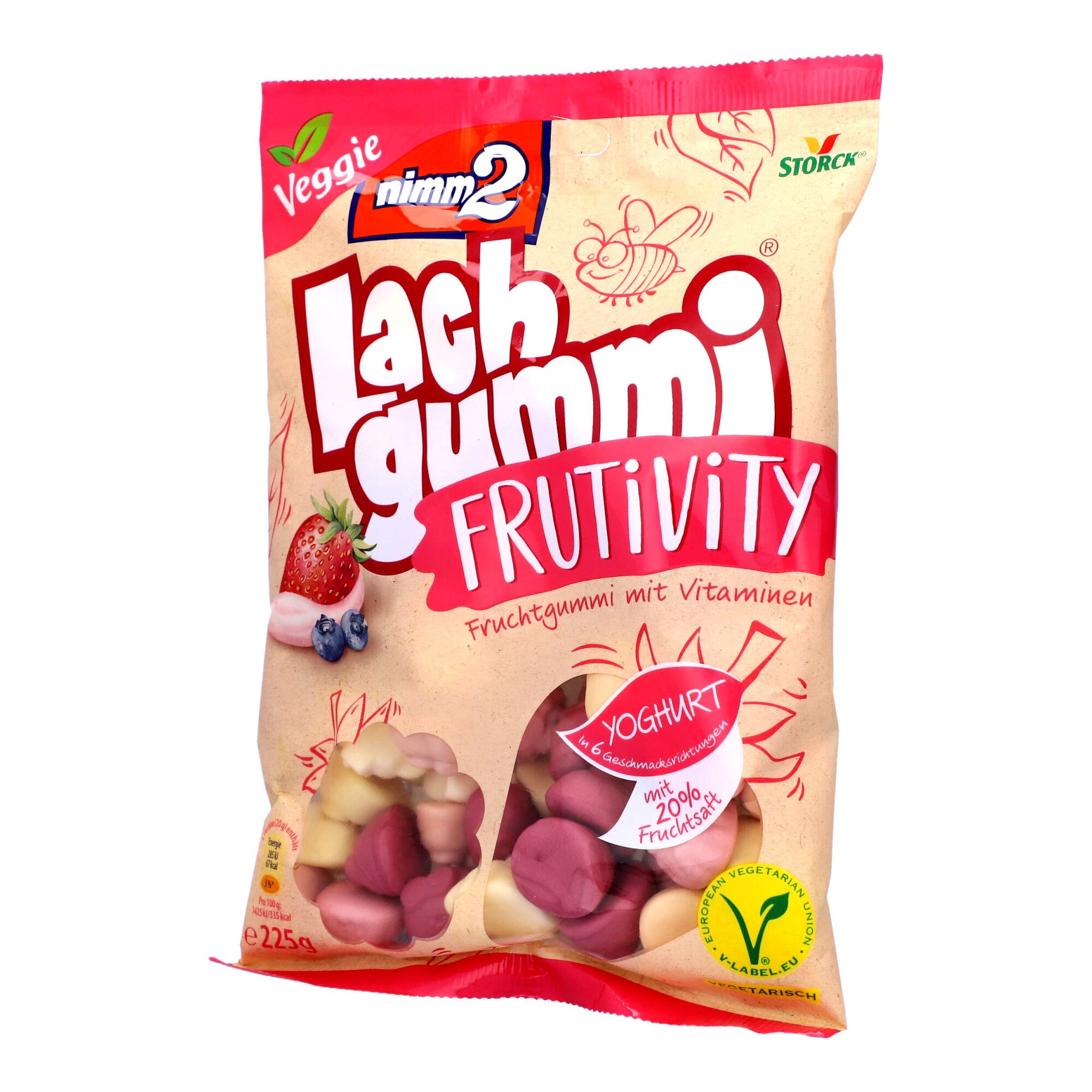 Jeleuri Nimm2 Lach Gummi FruitiVity, iaurt cu fructe, 225g - eMAG.ro