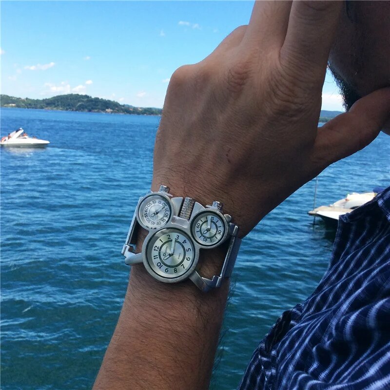 Ceas barbatesc de mana Oulm Casual Analog Elegant Luxury Sport Quartz ...