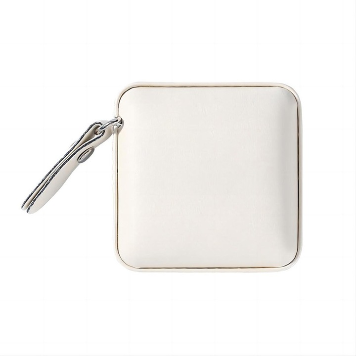 Ruleta de croitorie, Toc de piele, cu buton de reciclare, 1.5m, Bej ...