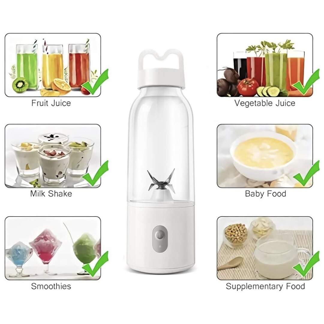 Mini Blender Electric Lemaro®, Portabil, Multifunctional, 500 ml ...