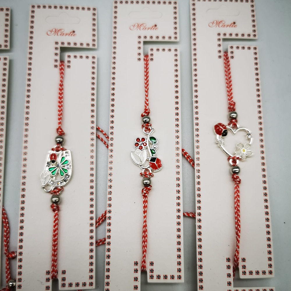 Set 12 Bratari de Martisor, reglabile, Diverse Simboluri, ambalate ...