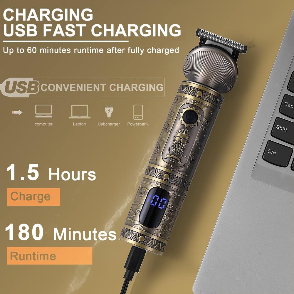 Професионален тример, за брада и косми по тялото, самонаточващи се и ...