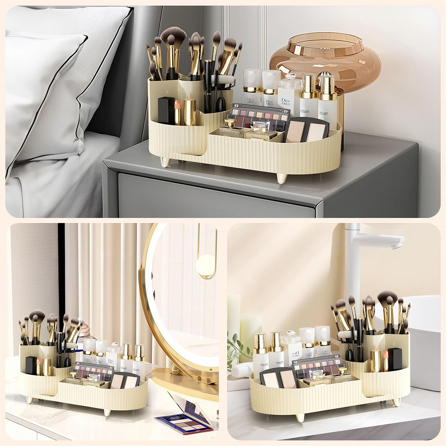 Органайзер за козметични продукти, MunDeir®, ротация на 360°, 34,5 x 14 ...