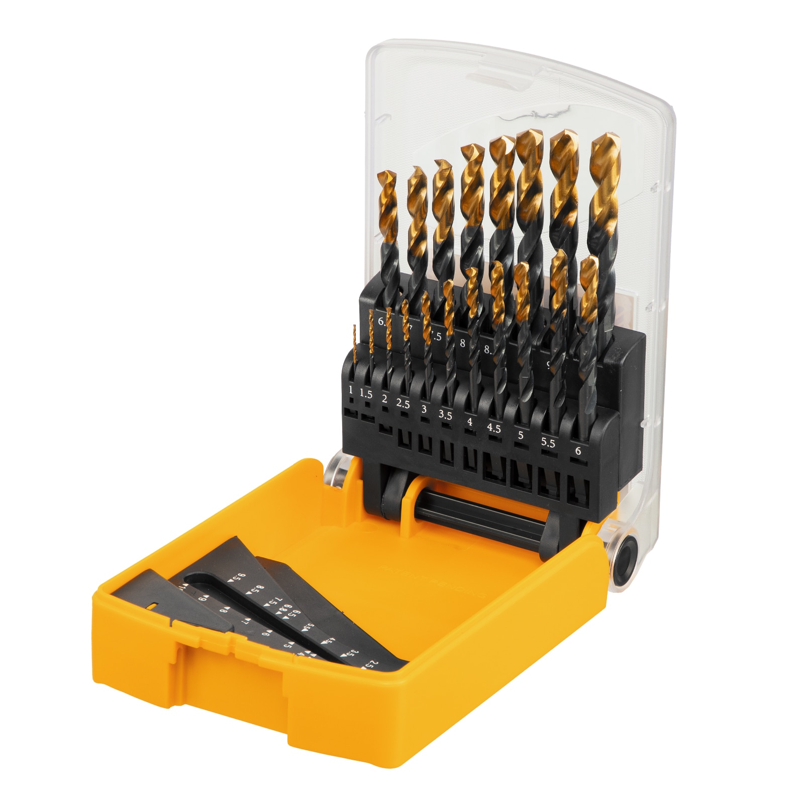 Set burghie pentru metal, 1-10 mm, HSS - Tin, Golden Tip, 19 buc ...