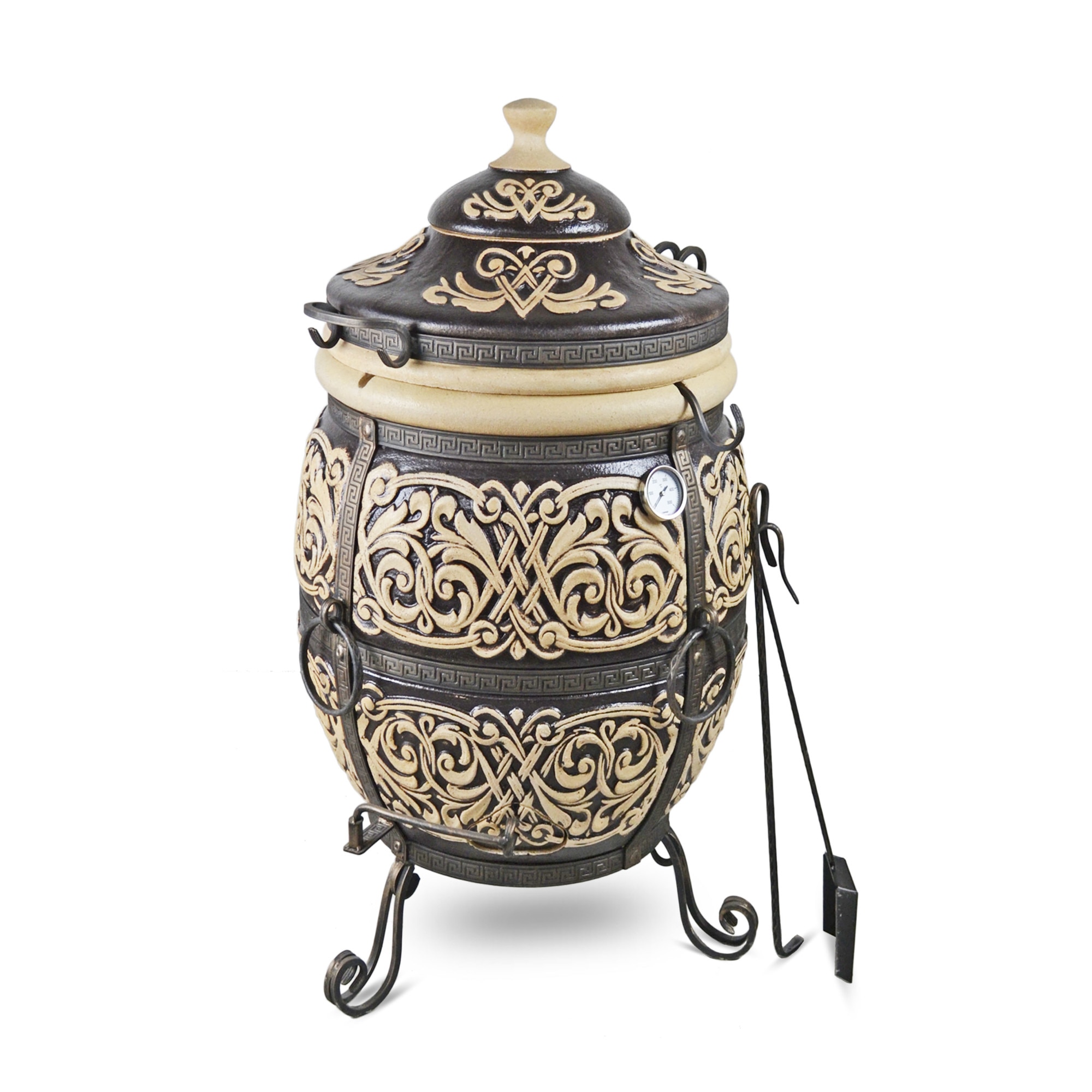 Cuptor tip gratar Tandyr Atlant, Tandor, 150 l, Alb/Maro - eMAG.ro