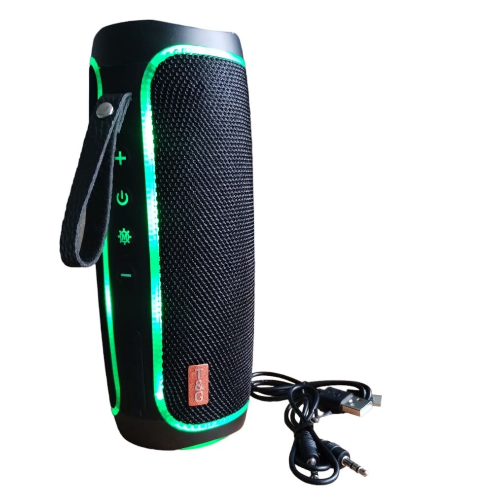 Boxa portabila wireless, Radio FM, Aux, Usb, lumini led RGB - eMAG.ro