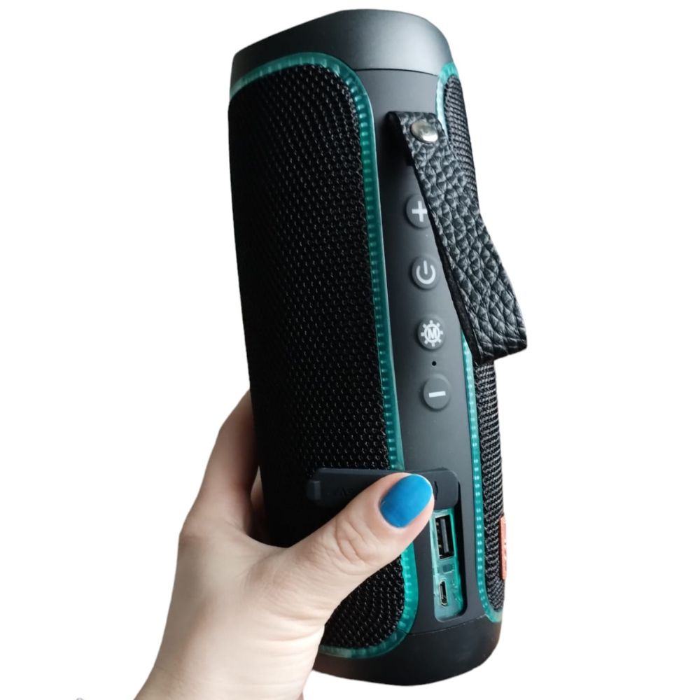 Boxa portabila wireless, Radio FM, Aux, Usb, lumini led RGB - eMAG.ro