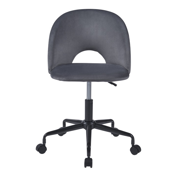 Scaun birou, en.casa, PXRQ-0112 Kajaani, 77 - 87 x 50,5 x 54 cm, metal ...