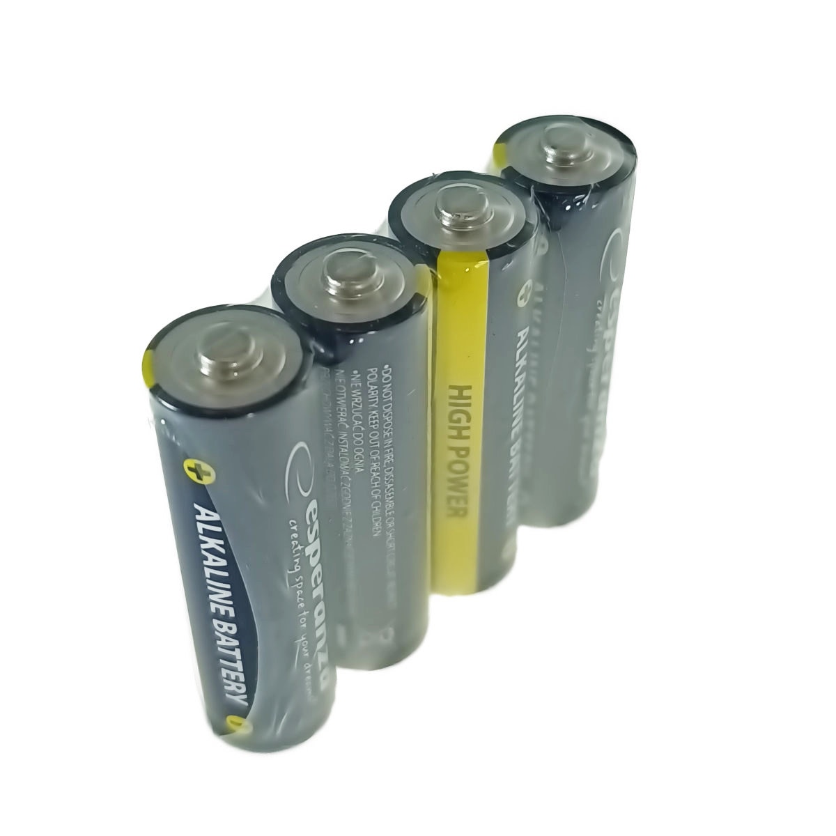 Set 4 baterii alcaline AA R6, Esperanza High Power 95982, 1.5V - eMAG.ro
