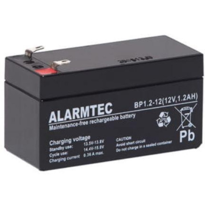 Acumulator AGM, ALARMTEC, 12V, 1.2Ah, Negru - eMAG.ro