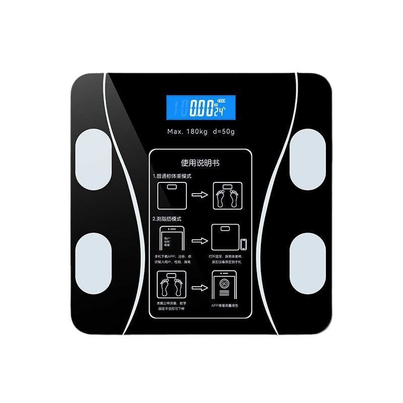 Body Scale Smart MRG M8501, Bluetooth Intligent App, Electronic, Черен ...