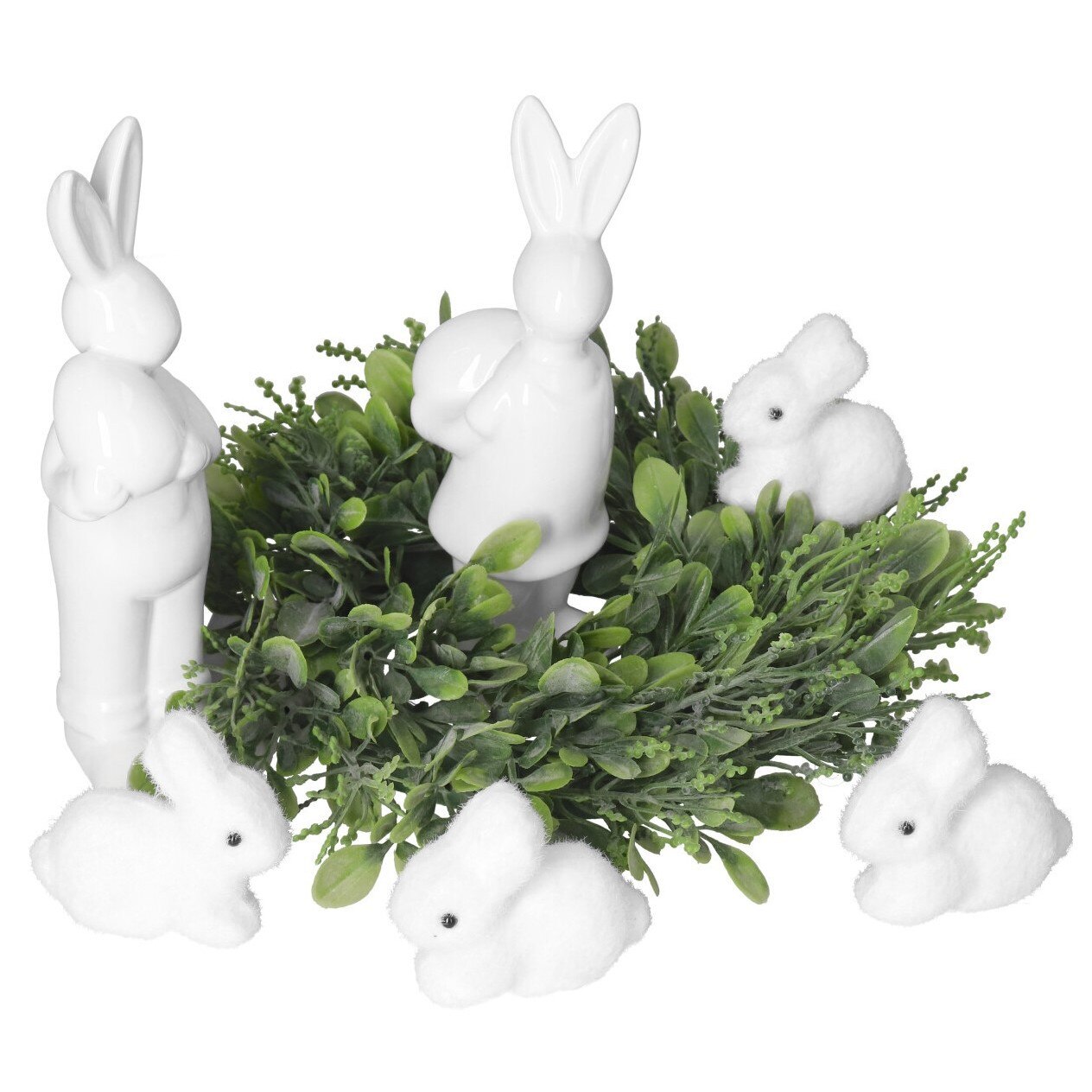 Figurina iepure de Paste, Ceramica, Alb - eMAG.ro