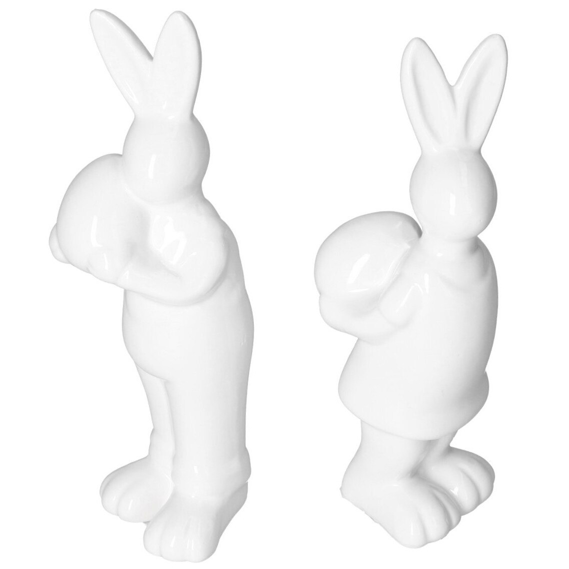 Figurina iepure de Paste, Ceramica, Alb - eMAG.ro