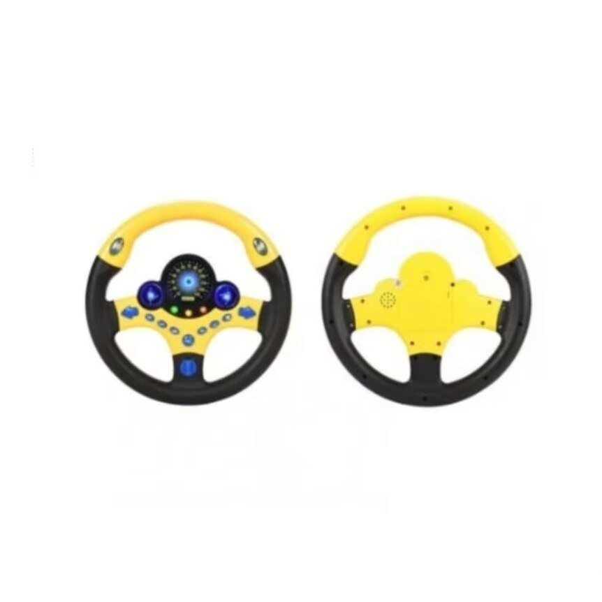 Volan Interactiv cu Sunete si Lumini, Simulator de Condus, Galben Negru ...