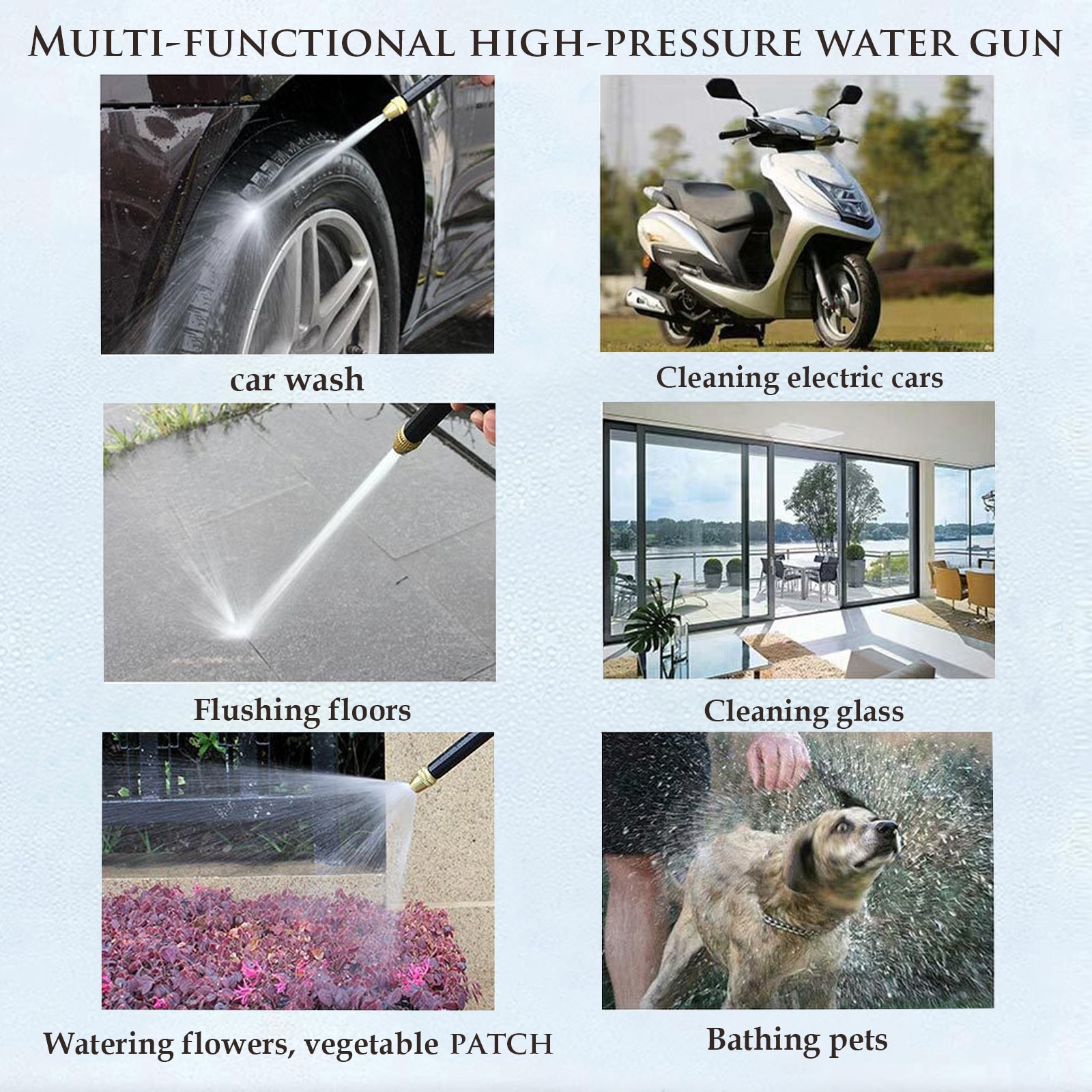 Kit pistol de spalare cu inalta presiune, Negru - eMAG.ro