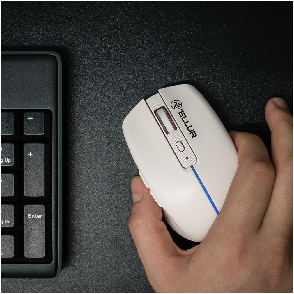 Mouse wireless Tellur, Silent Click, Alb - eMAG.ro