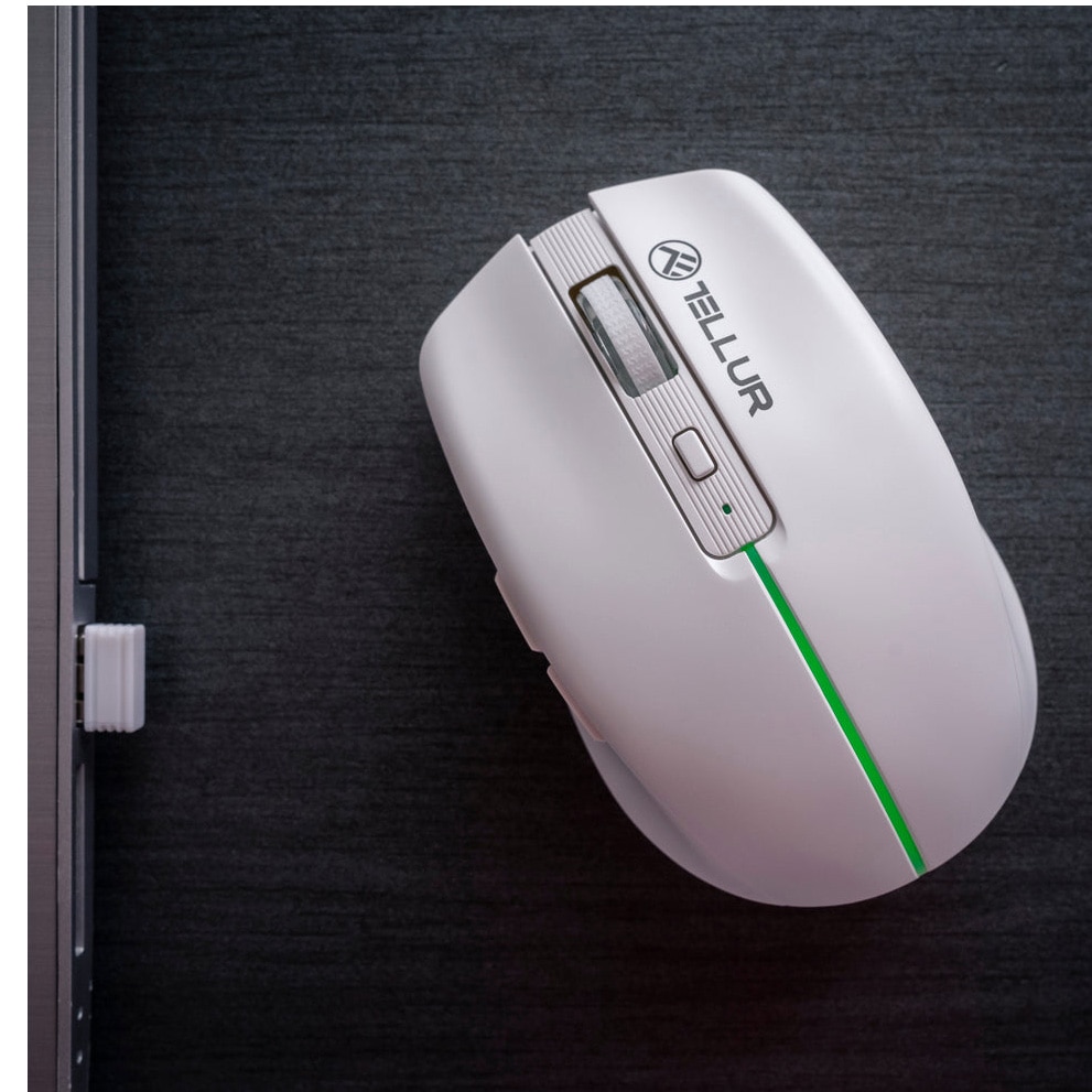 Mouse wireless Tellur, Silent Click, Alb - eMAG.ro