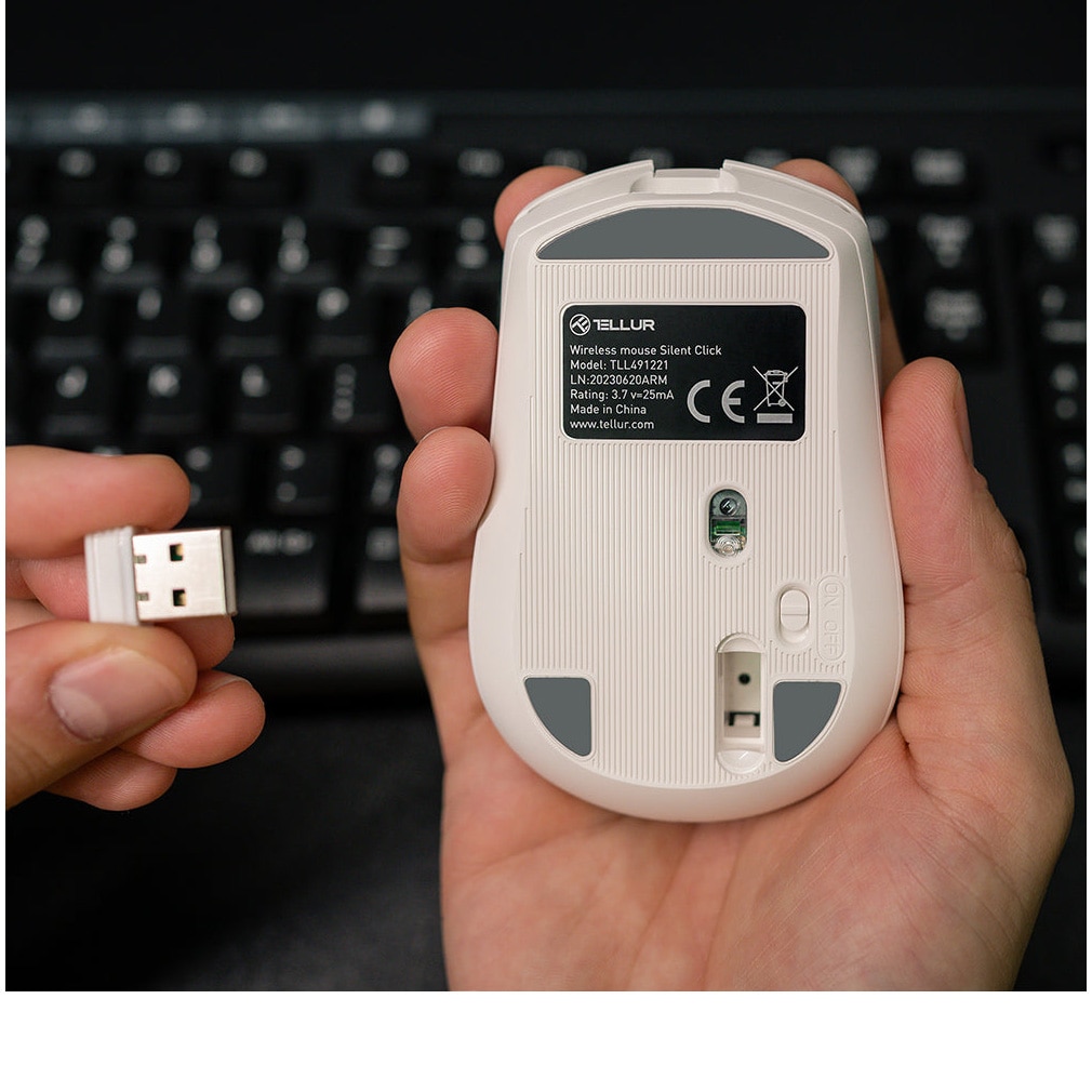 Mouse wireless Tellur, Silent Click, Alb - eMAG.ro