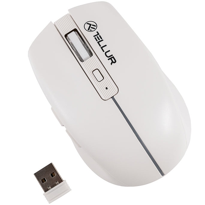 Mouse wireless Tellur, Silent Click, Alb - eMAG.ro