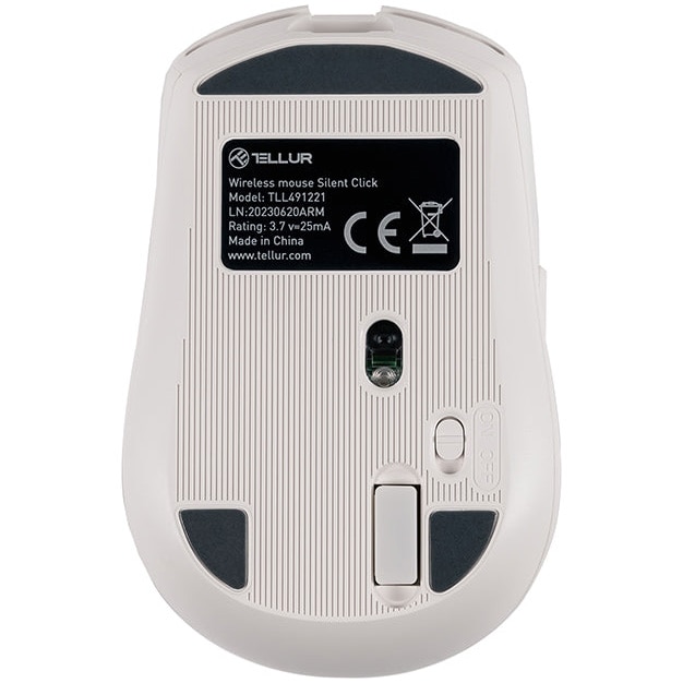 Mouse wireless Tellur, Silent Click, Alb - eMAG.ro