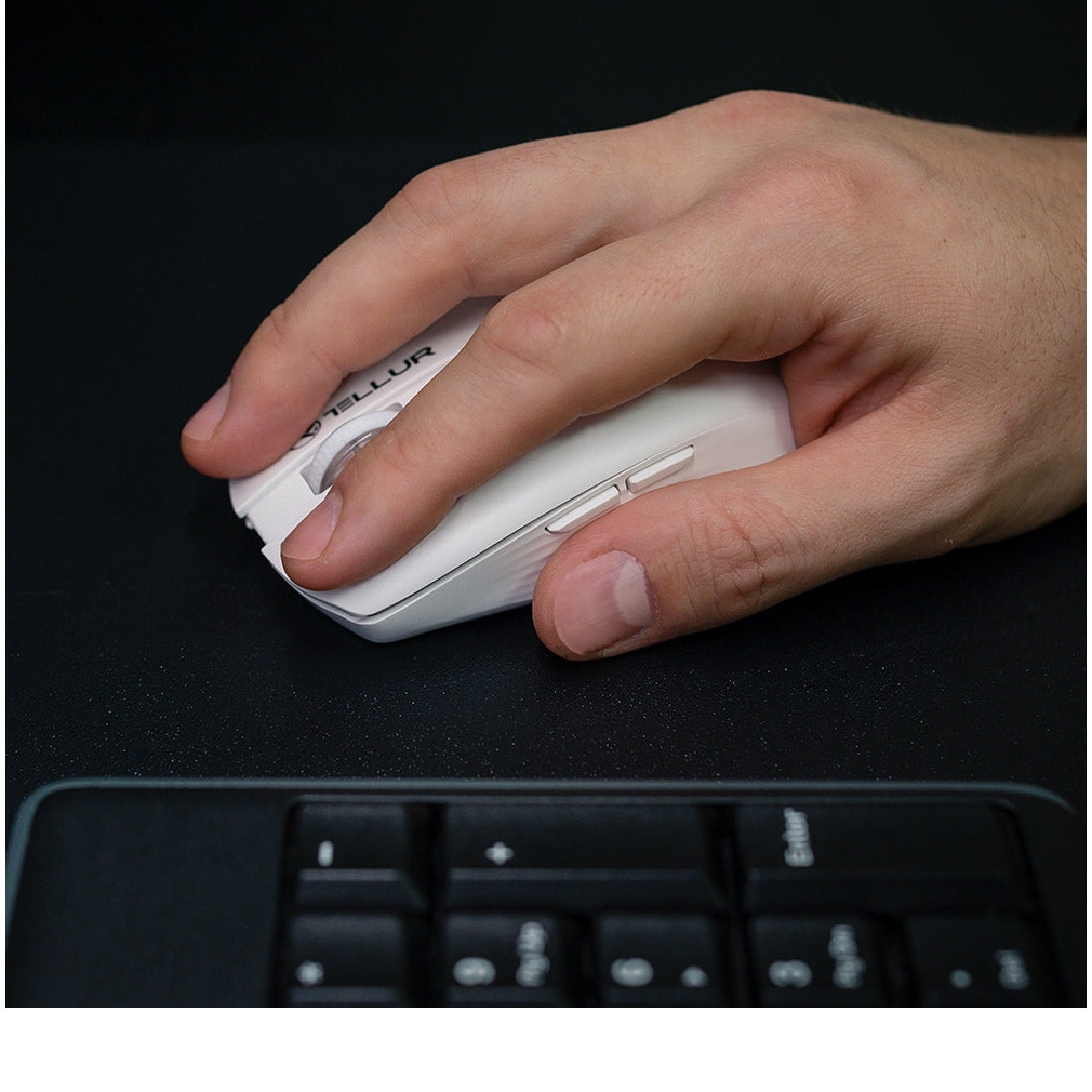 Mouse wireless Tellur, Silent Click, Alb - eMAG.ro